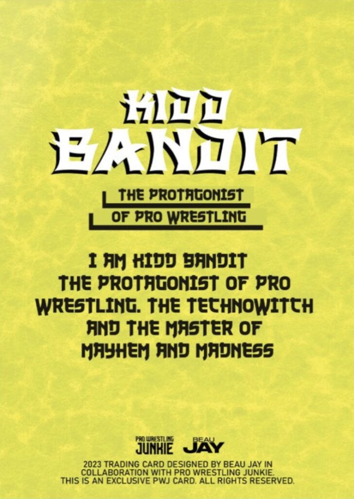 PRO WRESTLING JUNKIE SERIES 2023 – KIDD BANDIT | CRAZY CARD COLLECTOR®